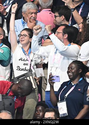 Gregory Besson-Moreau and Aurore Berge attend the Roland Garros 2025 ...