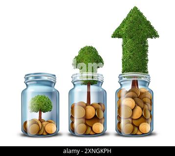 Finance concept business, collecting money for retirement or investing ...