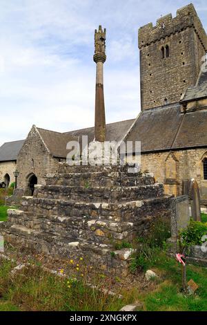 St Illtud's Church,preaching cross and and graveyard. Taken July 2024 ...