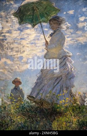 painting by Claude Monet called Woman with a Parasol - Madame Monet and ...