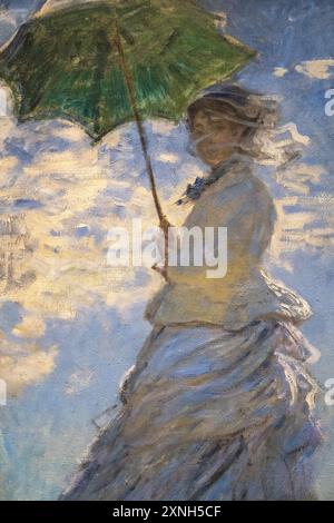 painting by Claude Monet called Woman with a Parasol - Madame Monet and ...