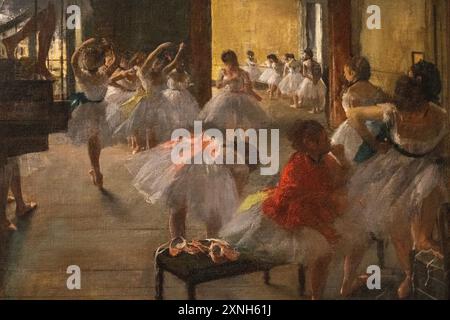 painting by Edgar Degas called The Dance Class, painted in 1873 Stock ...