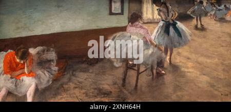 painting by Edgar Degas called The Dance Lesson, painted in 1879 Stock ...