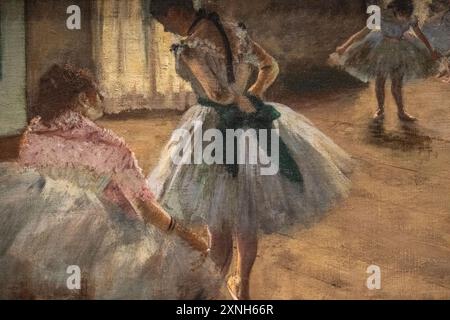 painting by Edgar Degas called The Dance Lesson, painted in 1879 Stock ...