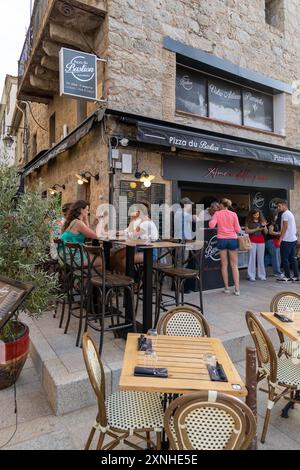 bastion pizza restaurant Corsica, France Stock Photo - Alamy