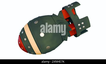 3d rendering of isolated nuke weapon, it is a nuclear weapon, explosive ...