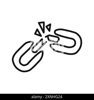 Breaking icon linear vector graphics sign or symbol set for web app ui Stock Vector Image & Art ...