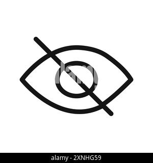 Hide icon linear vector graphics sign or symbol set for web app ui ...