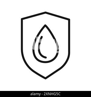 IP67 waterproof icon linear vector graphics sign or symbol set for web ...