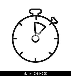 Minute timer icon linear vector graphics sign or symbol set for web app ui Stock Vector Image ...