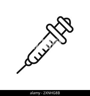 Intradermal injection icon linear vector graphics sign or symbol set for web app ui Stock Vector ...