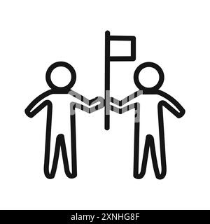 Mission Path icon linear vector graphics sign or symbol set for web app ...