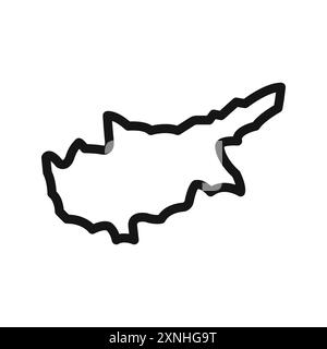 Cyprus map icon linear vector graphics sign or symbol set for web app ui Stock Vector Image ...