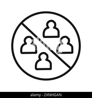 No gathering icon linear vector graphics sign or symbol set for web app ui Stock Vector Image ...