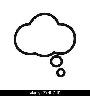 Thinking bubble icon linear vector graphics sign or symbol set for web app ui Stock Vector Image ...