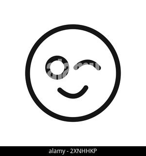 Winking eye icon linear vector graphics sign or symbol set for web app ui Stock Vector Image ...