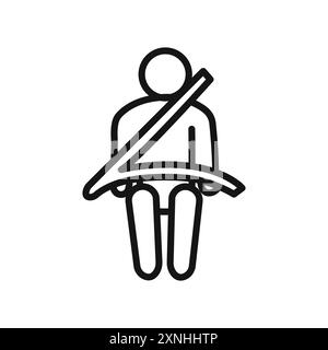 Safety belt icon linear vector graphics sign or symbol set for web app ui Stock Vector Image ...