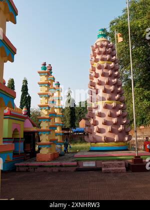 Tall stone structure Deepmala for lit oil lamps in complex of ...