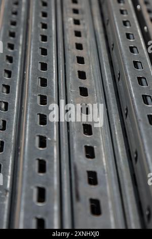 Pile steel channel for construction of a house to an outdoor site ...
