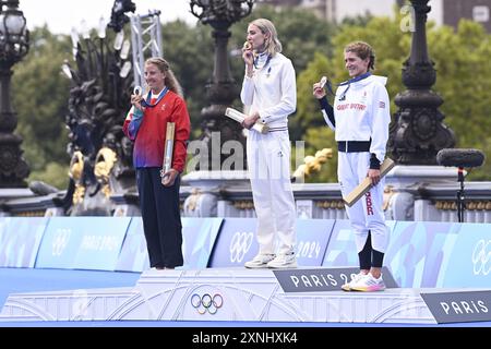 Julie Derron (SUI) Silver medal, Cassandre Beaugrand (France) Gold ...