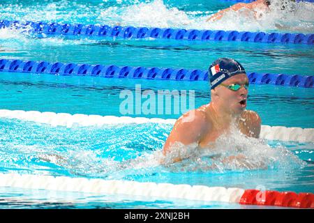 Leon Marchand (France) in action during Swimming - Men's 400m ...