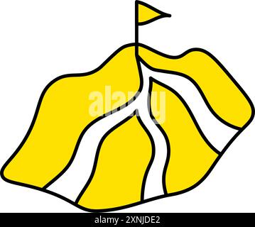 Business icons for the path to the summit goal, target, goal attainment ...