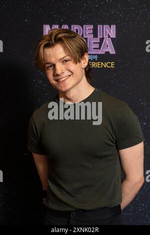 London, UK. 1 August 2024. Dear Alice boy band member Blaise Noon at ...