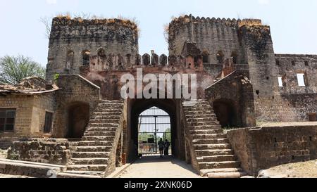 Main entrance gate of Nurpur Fort, also known as Dhameri Fort, Himachal ...