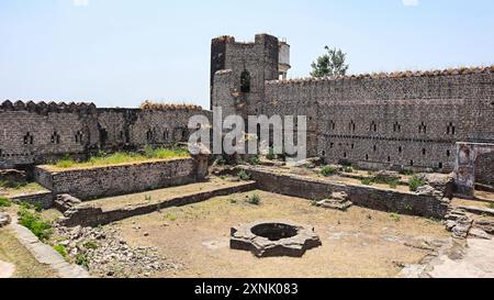 View of the ruined fortress of Nurpur Fort, also known as Dhameri Fort ...