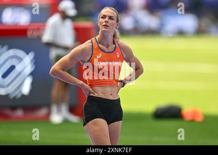 Lieke Klaver of the Netherlands looks on before competing in the Women ...