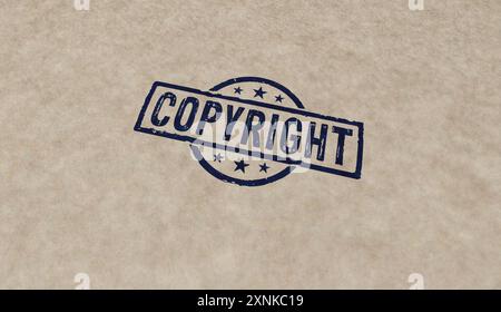 Copyright stamp icons in few color versions. Trademark intellectual ...