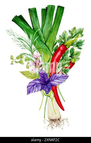 Bouquet of green dill in red vase. Fresh green dill in red plastic ...