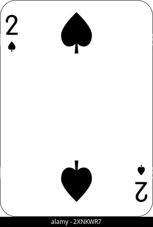 8 of spades. One playing card, illustration Stock Photo - Alamy