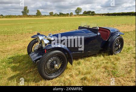 : Vintage 672 Riley 12-4 Kestrel Special (1934) parked on grass Stock ...