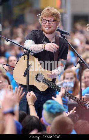 Ed Sheeran performs on the NBC Today Show concert series in Rockefeller ...