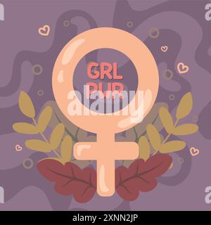 empowered woman poster female symbol Vector Stock Vector Image & Art ...