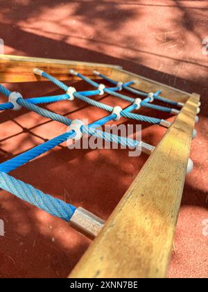 Children Playground with Modern Slide, Rope Net Bridge, Climbing Swings ...