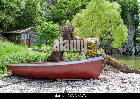 Trpejca village a famous tourist spot on Lake Ohrid and Galicica ...