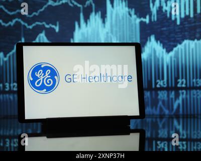 In this photo illustration, the logo of healthcare technology company ...