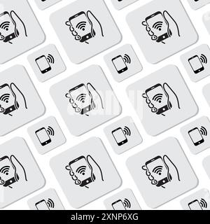 Wi-fi zone icon pattern background Vector Stock Vector Image & Art - Alamy
