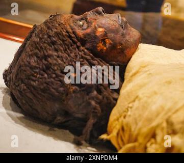 Cairo, Egyptian Museum, sarcophagus of the queen Ashait, with some of ...