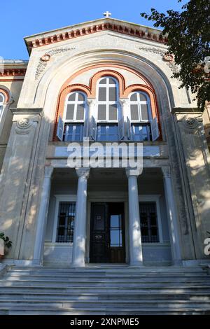 HEYBELIADA, ISTANBUL, TURKEY-NOVEMBER 05,2021: The Halki seminary ...