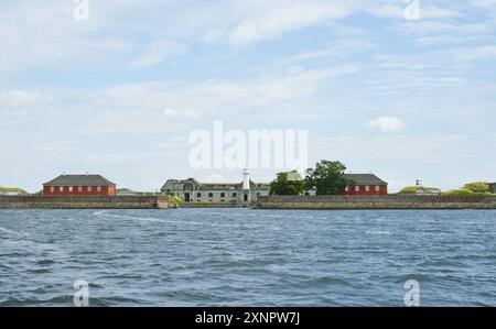 The Trekroner sea fort located at the entrance to the port of ...