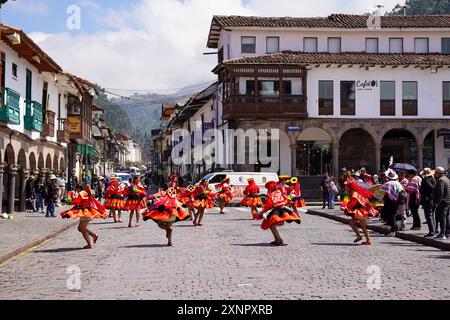 Cusco, Peru - April 11, 2024: Traditional Dancing during a Parade at ...