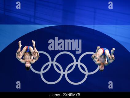 France's Jules Bouyer and Alexis Jandard during the Men's Synchronised ...