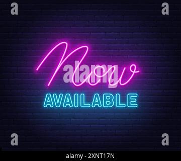 Pink now available neon sign vector Stock Vector Image & Art - Alamy