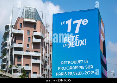 Paris 2024 Olympics fan zone in Park Clichy Batignolles Martin Luther ...