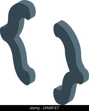 Pair of brackets programming code symbol representing coding language for software development ...