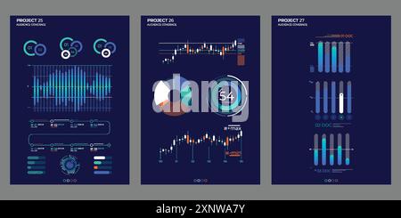 Visual charts. Finance elements commercial vector illustration Stock ...