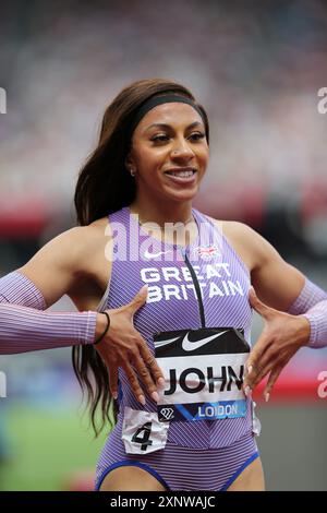 Yemi Mary John in the Women's 400m Heats during day one of the Novuna ...